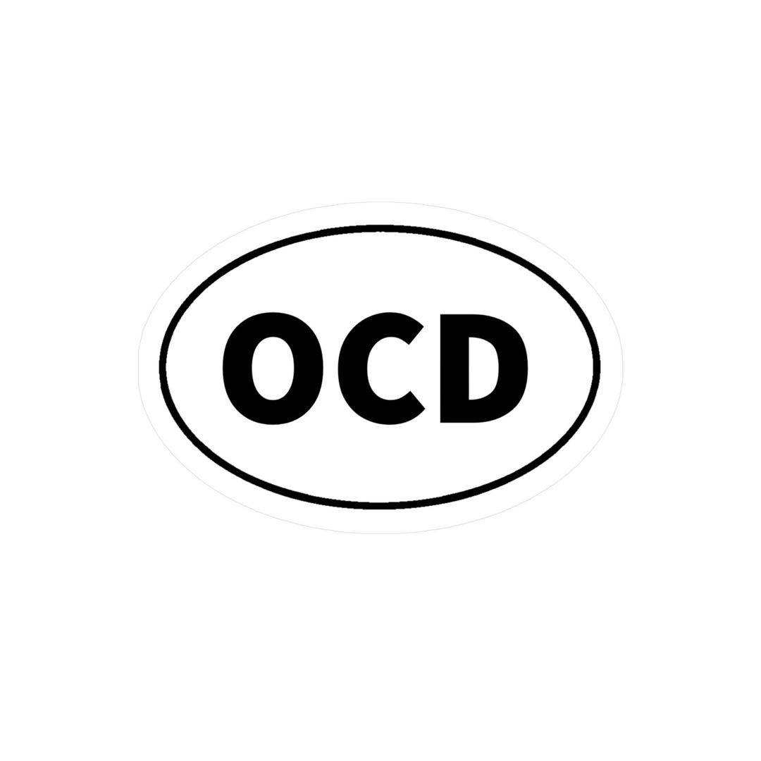 OCD Sticker: White Vinyl, Water Resistant - Etsy