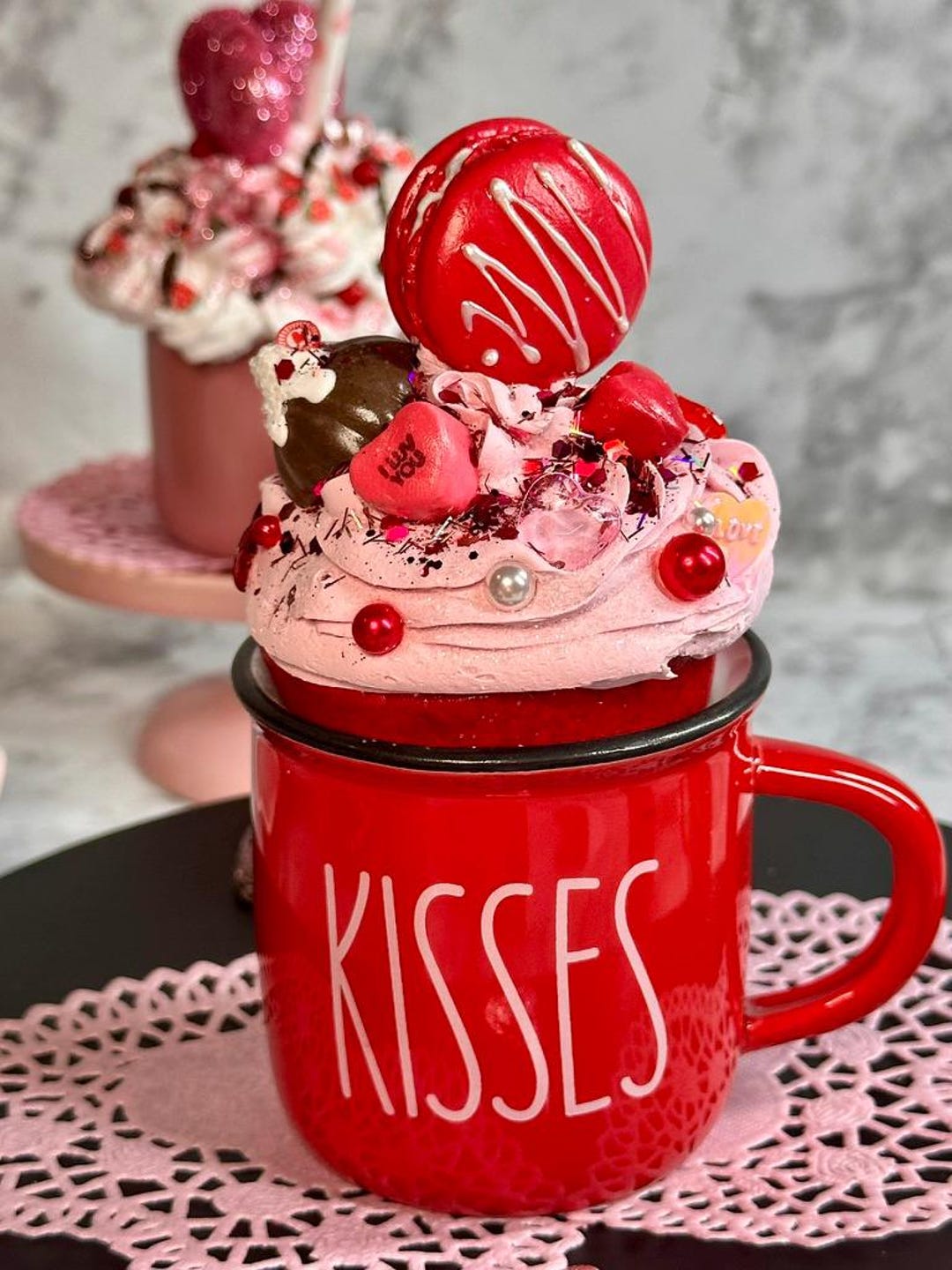 Mini Love Mug With Whipped Removable Topper for Surprise Reveal - Etsy