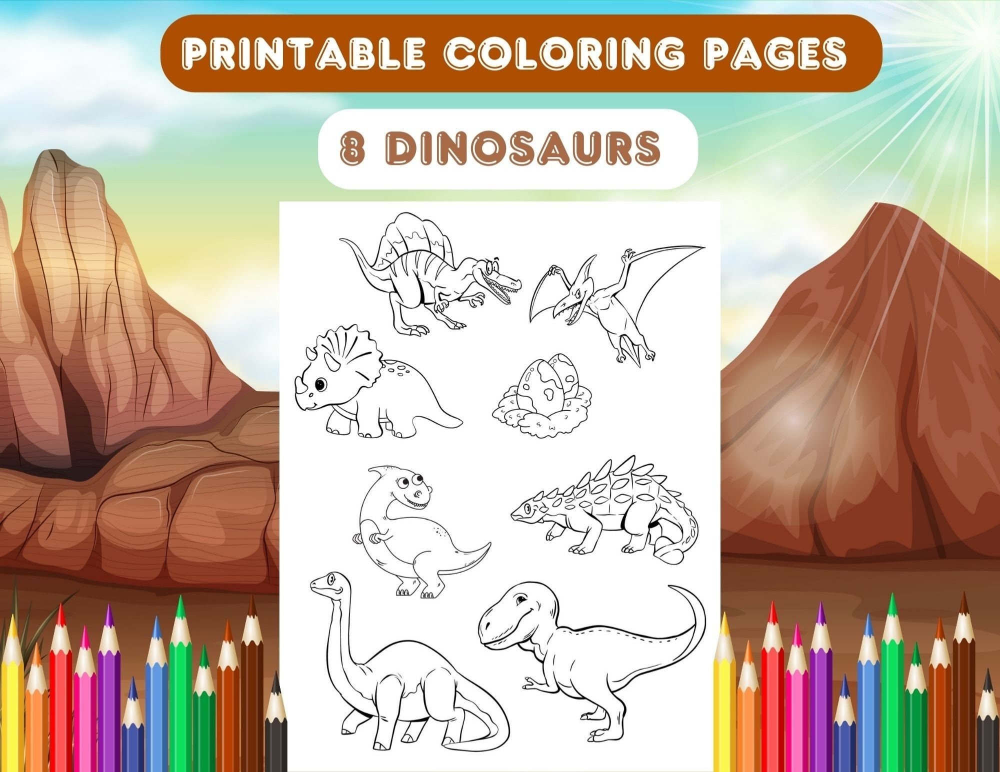 Printable Coloring Pages Variety Pack -126 Images, 32 Pages, Animals ...