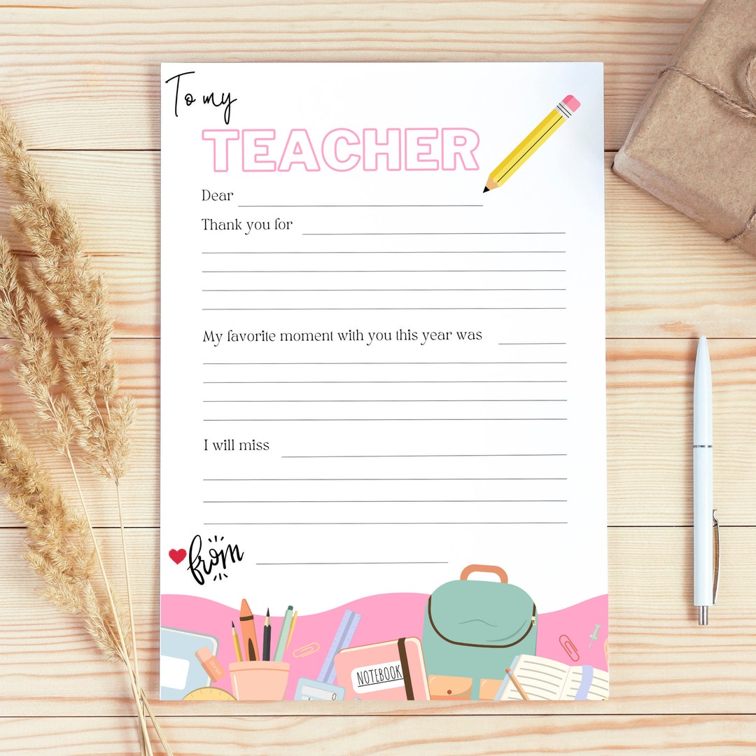 Teacher Appreciation Gift, Printable Teacher Appreciation Week Gift ...