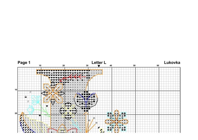 Floral Alphabet Cross Stitch Pattern Digital PDF Download Ornament ...