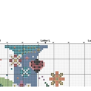 Floral Letter L Cross Stitch Pattern Digital PDF Download Ornament ...