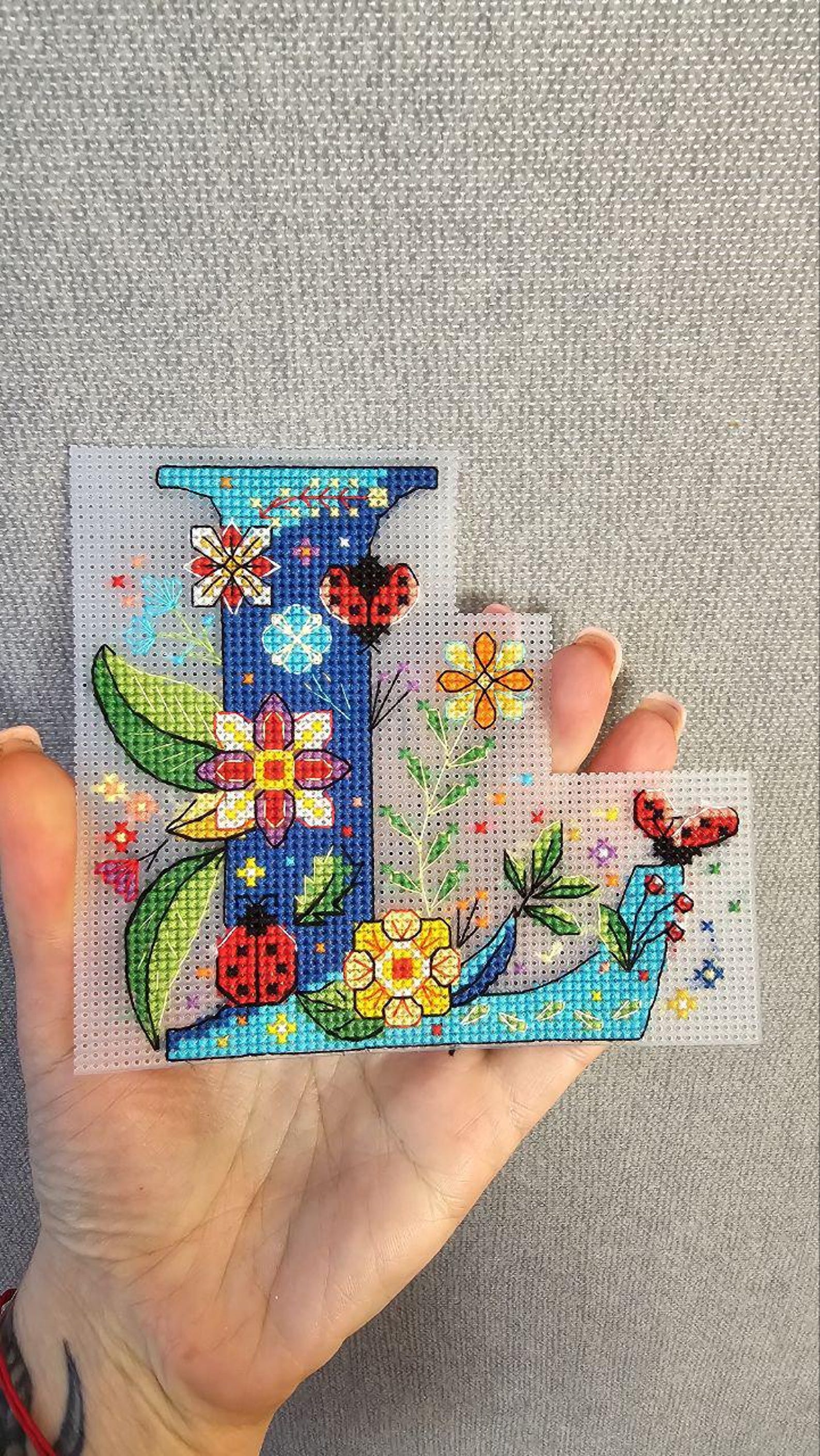 Counted Cross Stitch Pattern Letter L, Floral Alphabet PDF - Etsy