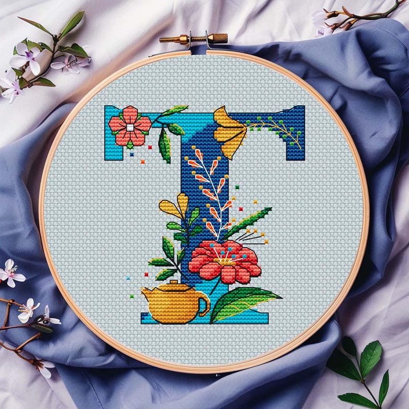 Crossstitch Monogram - Etsy