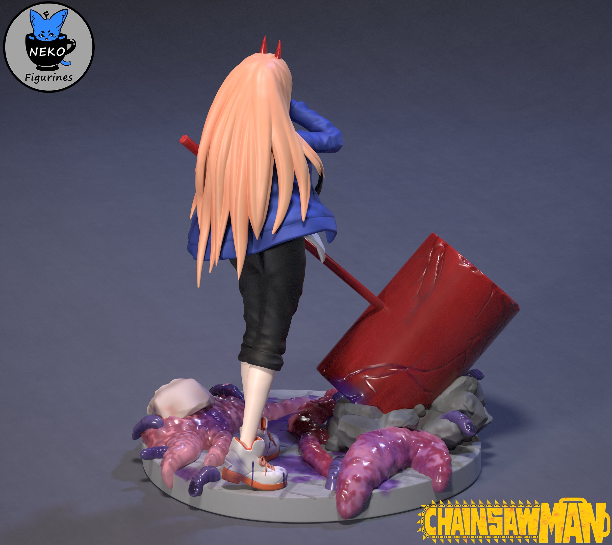 Power Chainsaw Man STL Model for Resin Figure 3D Printing - Etsy