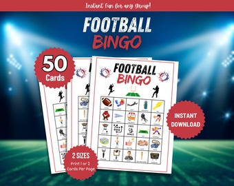 Ultimate Football Bingo Printable: Perfect for Game Day Fun! - Etsy