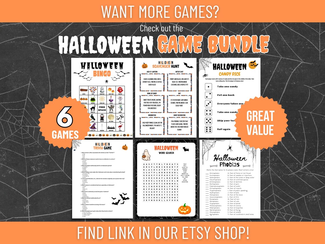Halloween Scavenger Hunt Game for Kids and Families | Printable ...