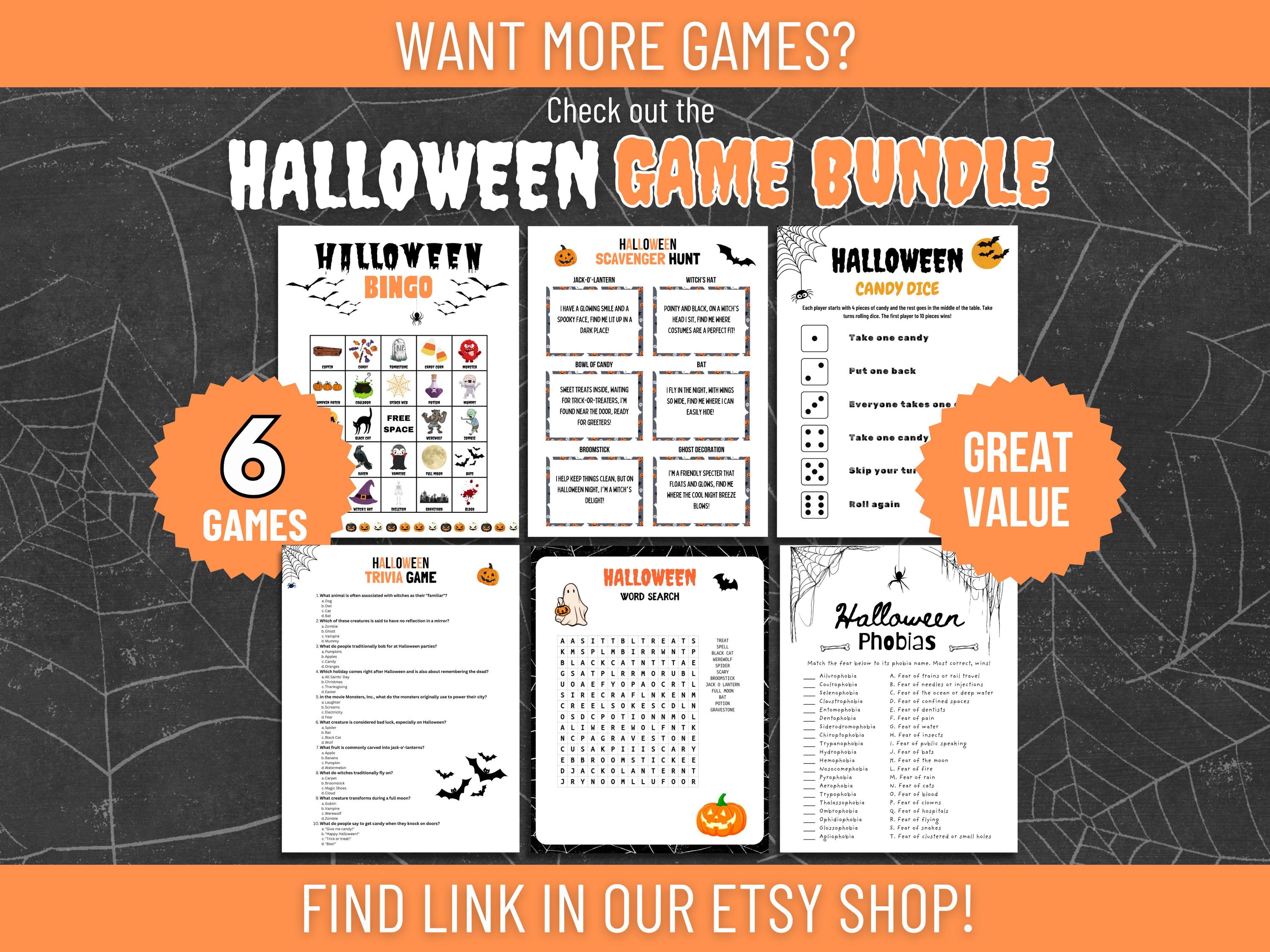 Halloween Scavenger Hunt Game for Kids and Families | Printable ...