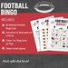 Football Bingo Printable | Fun Football Party Game | Perfect for Game ...