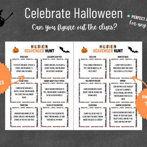 Halloween Scavenger Hunt Game for Kids and Families | Printable ...
