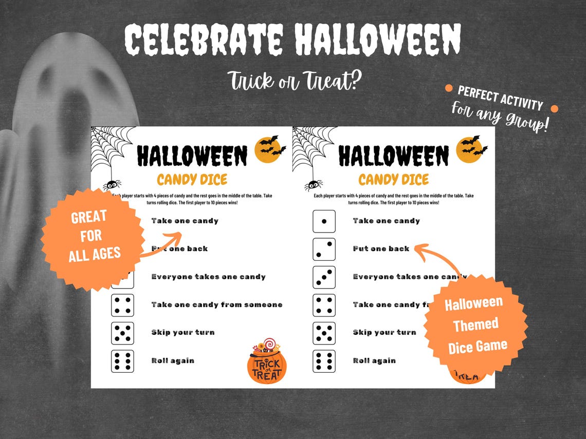 Halloween Candy Dice Game | Fun Trick or Treat Activity for Kids | Easy ...