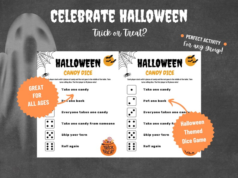 Halloween Candy Dice Game | Fun Trick or Treat Activity for Kids | Easy ...
