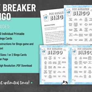 Ice Breaker Bingo Printable | Get to Know You Activity | Find the Guest ...