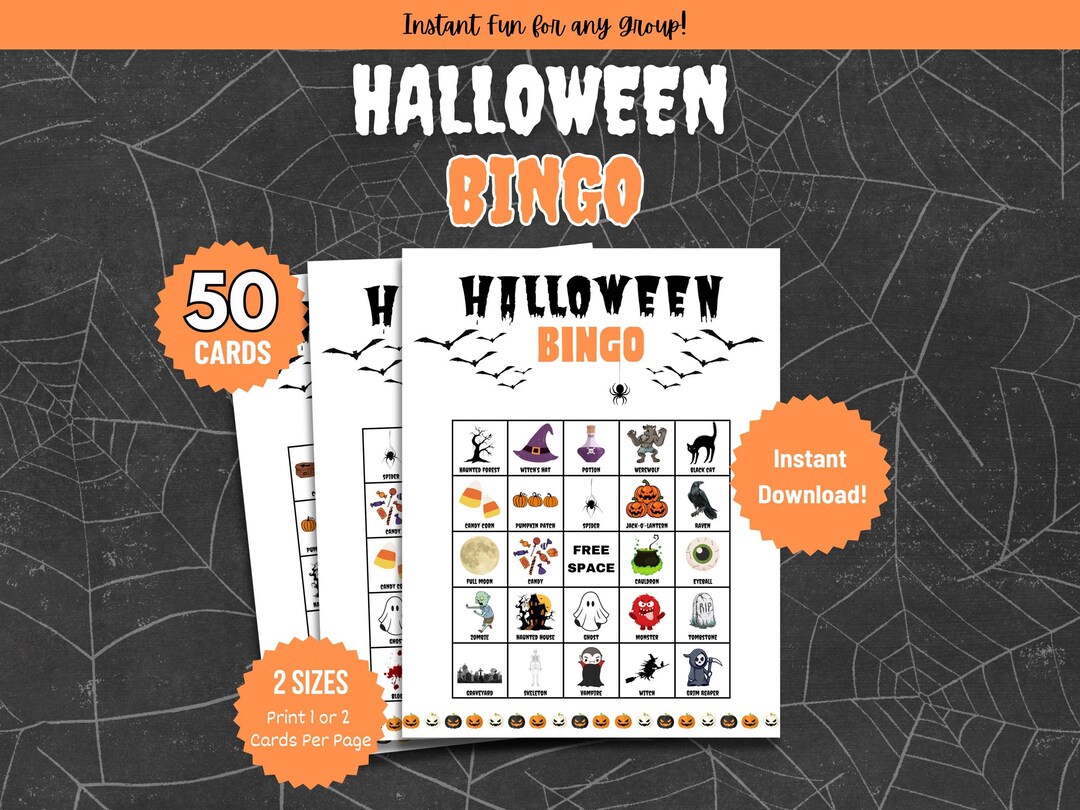 Halloween Bingo Game Printable | Spooky Party Game | Perfect for ...
