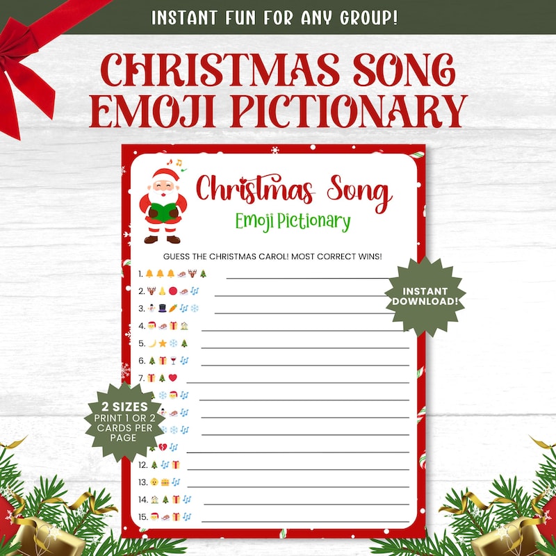 Emoji Christmas Songs - Etsy