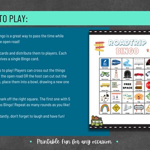Roadtrip Bingo Printable Game | Fun Travel-themed Activity | Perfect ...