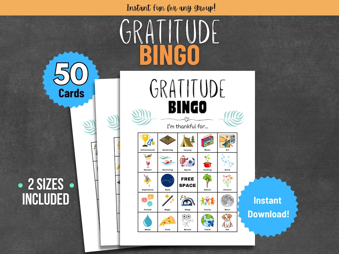 Gratitude Bingo Printable | Fun Thanksgiving Activity | Perfect for ...