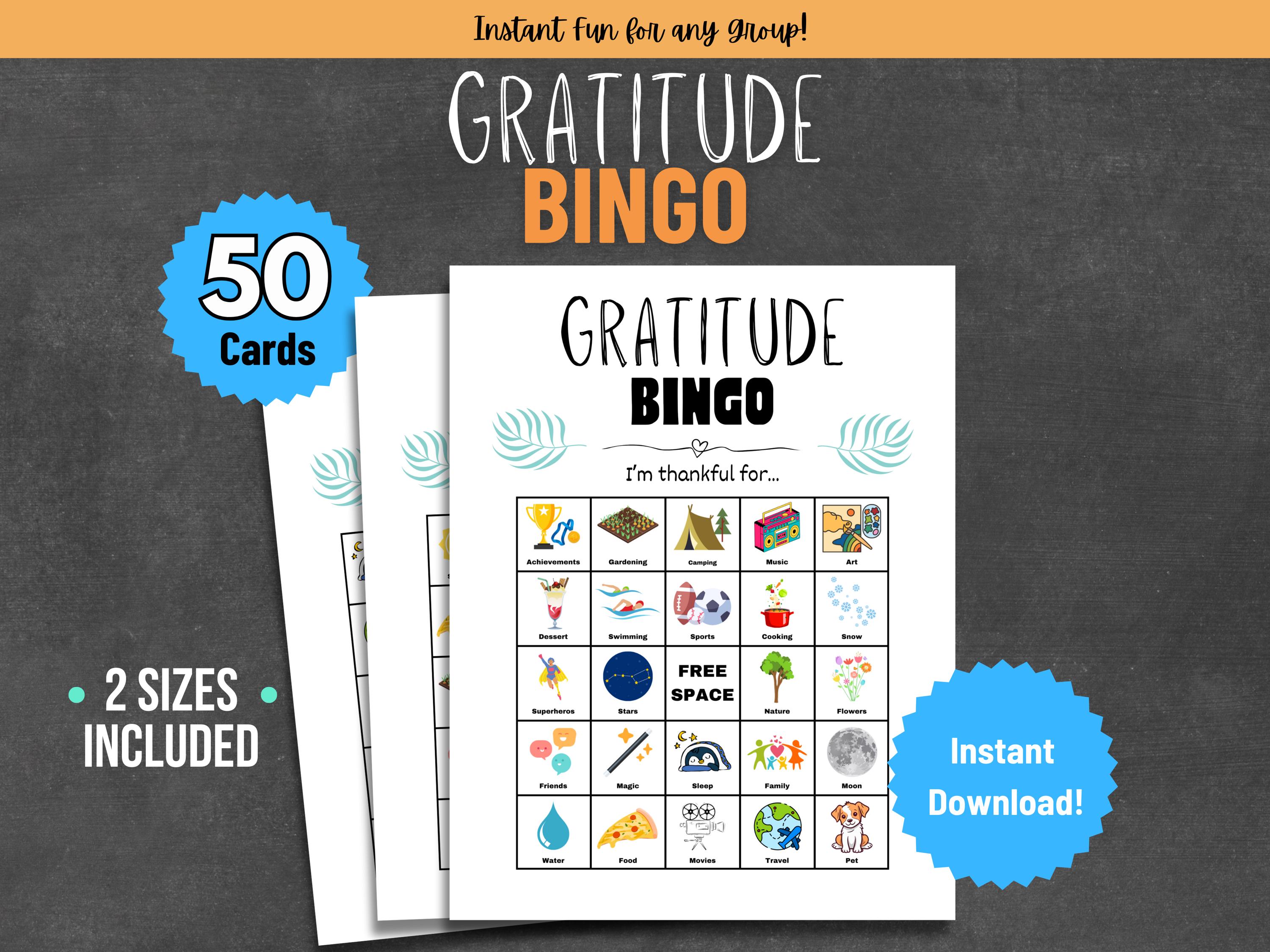Gratitude Bingo Printable | Fun Thanksgiving Activity | Perfect for ...