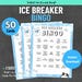 Ice Breaker Bingo Printable | Get to Know You Activity | Find the Guest ...
