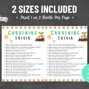 Gardening Trivia Game Printable | Fun Garden-themed Quiz | Perfect for ...
