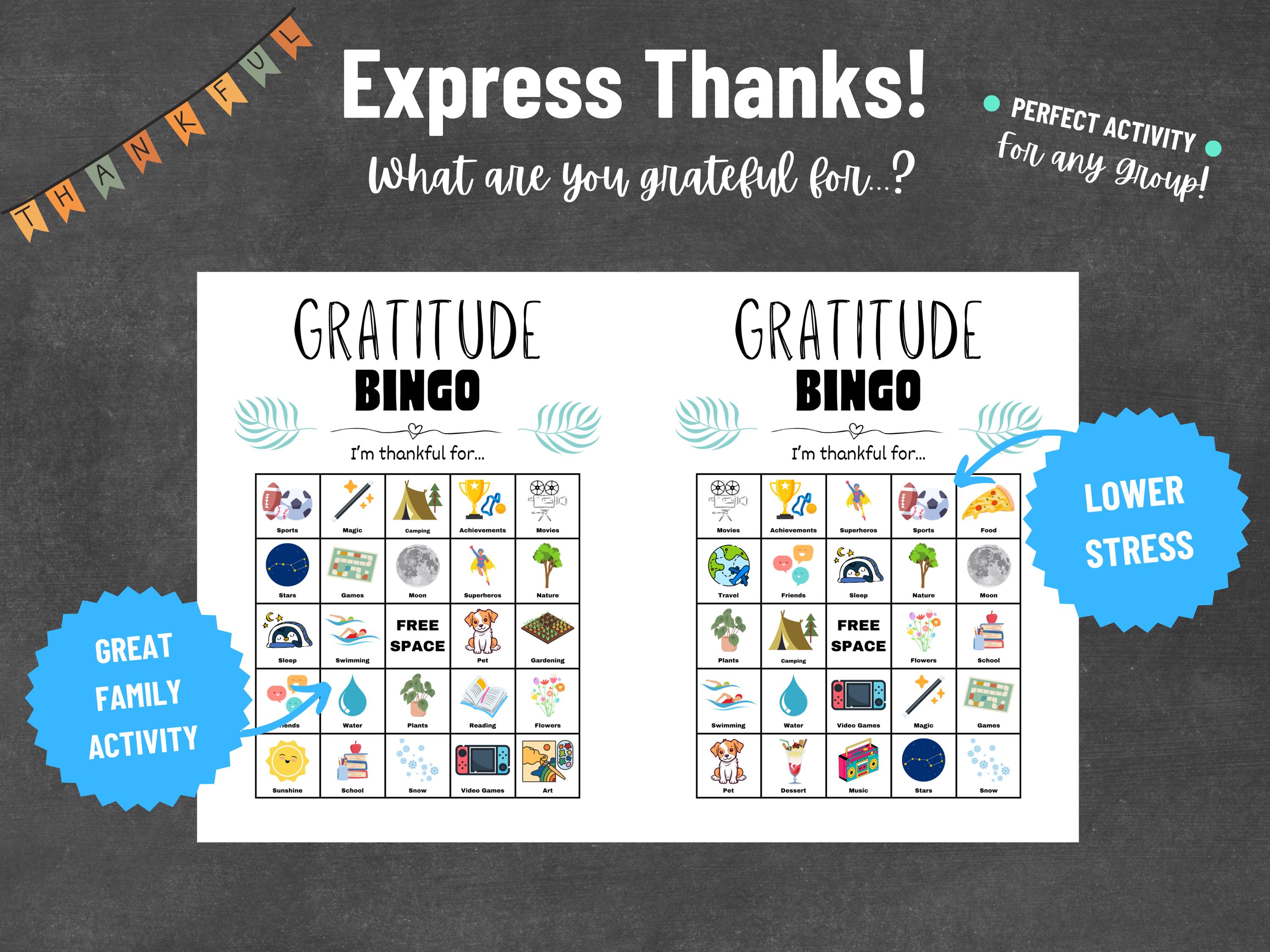 Gratitude Bingo Printable | Fun Thanksgiving Activity | Perfect for ...