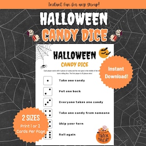 Halloween Candy Dice Game | Fun Trick or Treat Activity for Kids | Easy ...