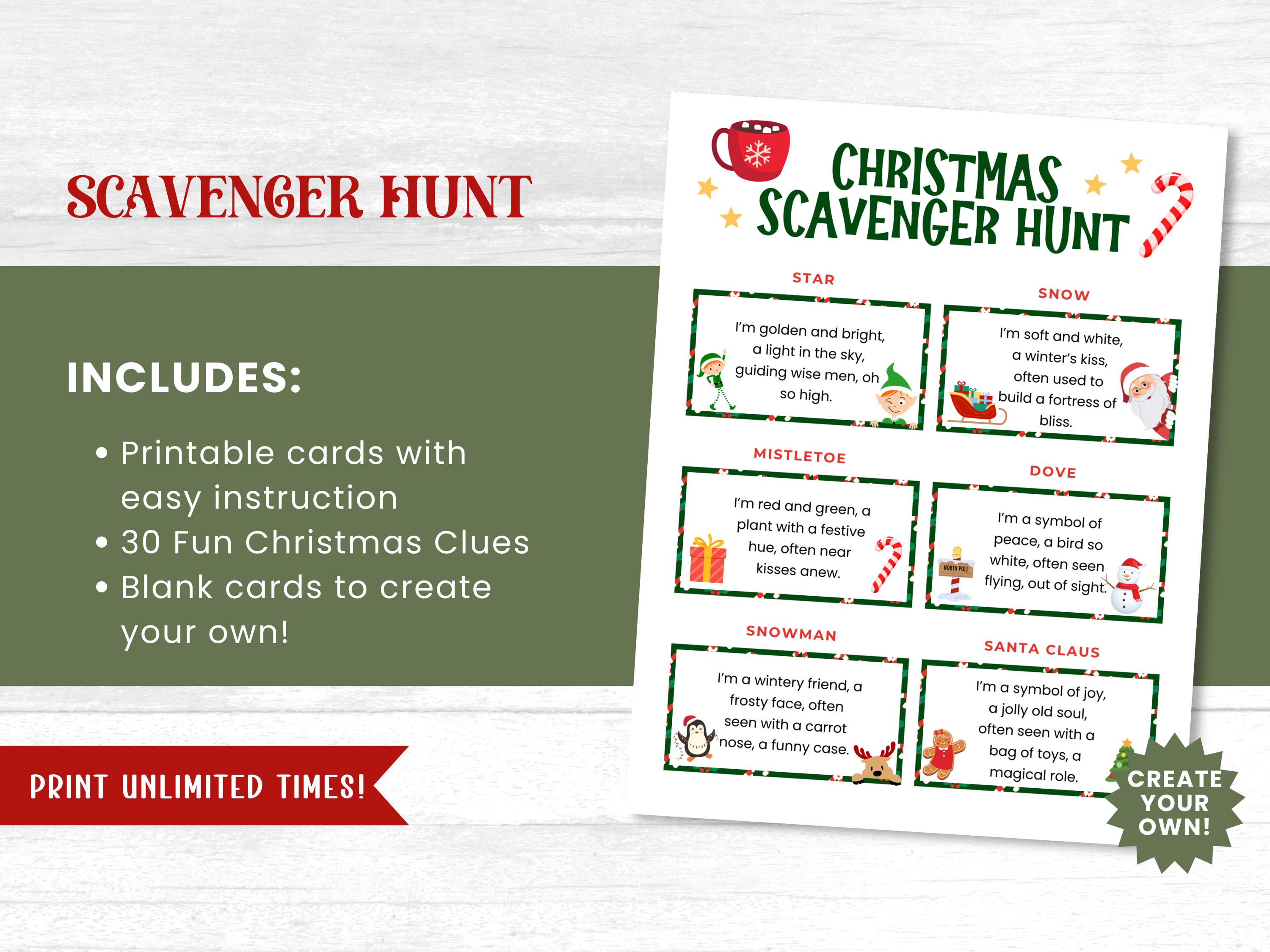 Christmas Morning Scavenger Hunt | Scavenger Hunt Christmas, Christmas ...