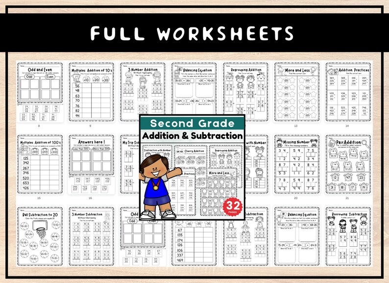 Addition and Subtraction for Second Grade 2-3 Digit Regrouping ...