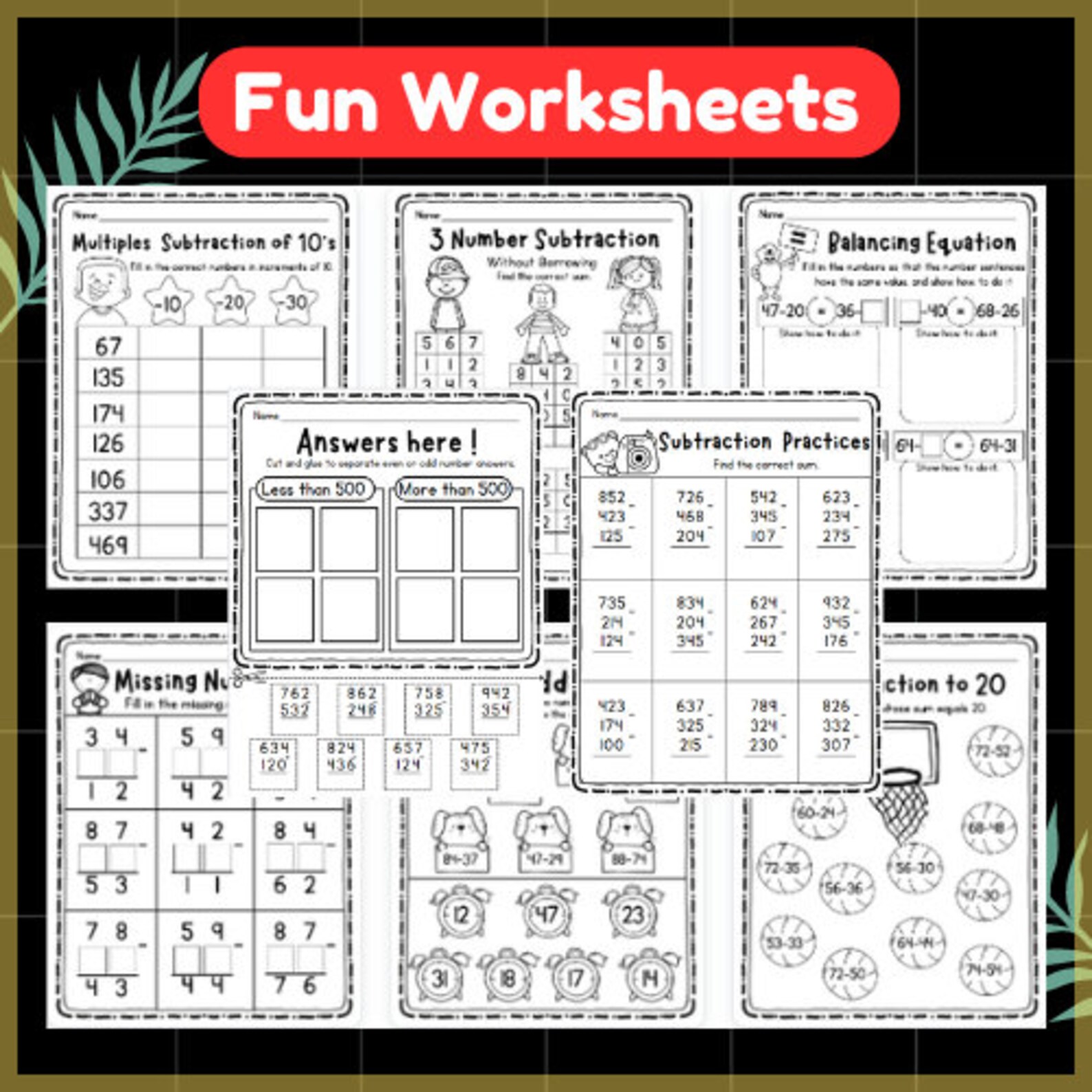 Addition and Subtraction for Second Grade 2-3 Digit Regrouping ...