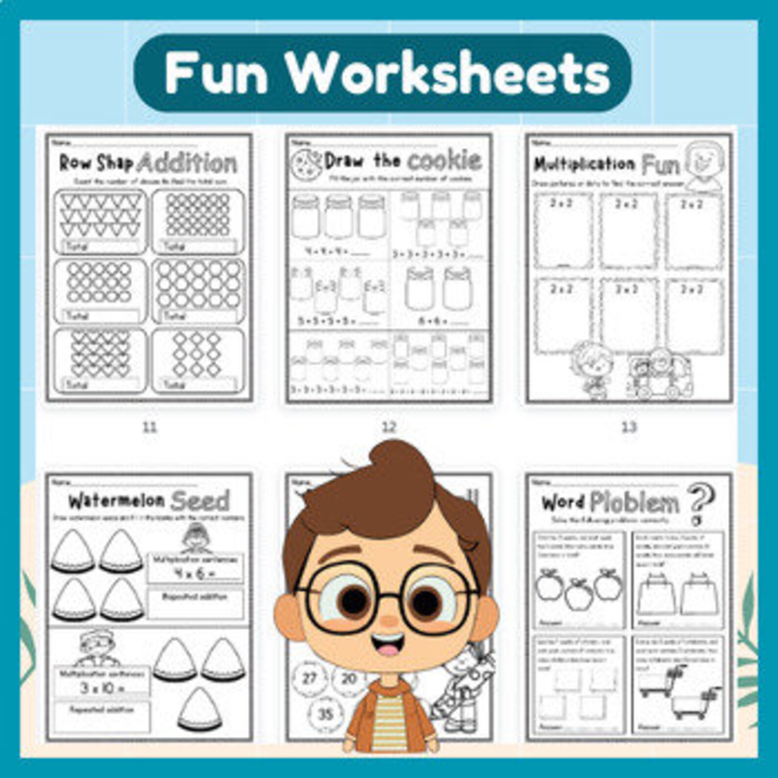 Multiplication Worksheets for Second Grade Math Number Practice Center ...