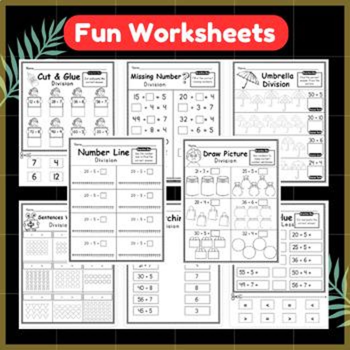 Division Practice for Second Grade Math Divide Group Word Problem ...