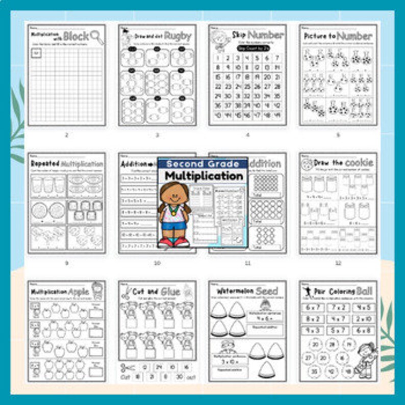 Multiplication Worksheets for Second Grade Math Number Practice Center ...