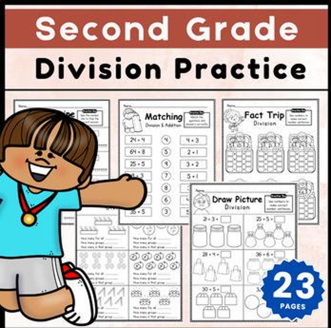 Division Practice for Second Grade Math Divide Group Word Problem ...