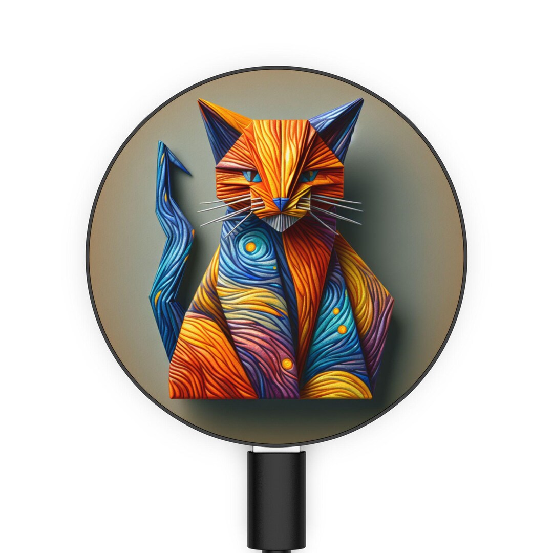 Origami Cat Magnetic Induction Charger - Etsy