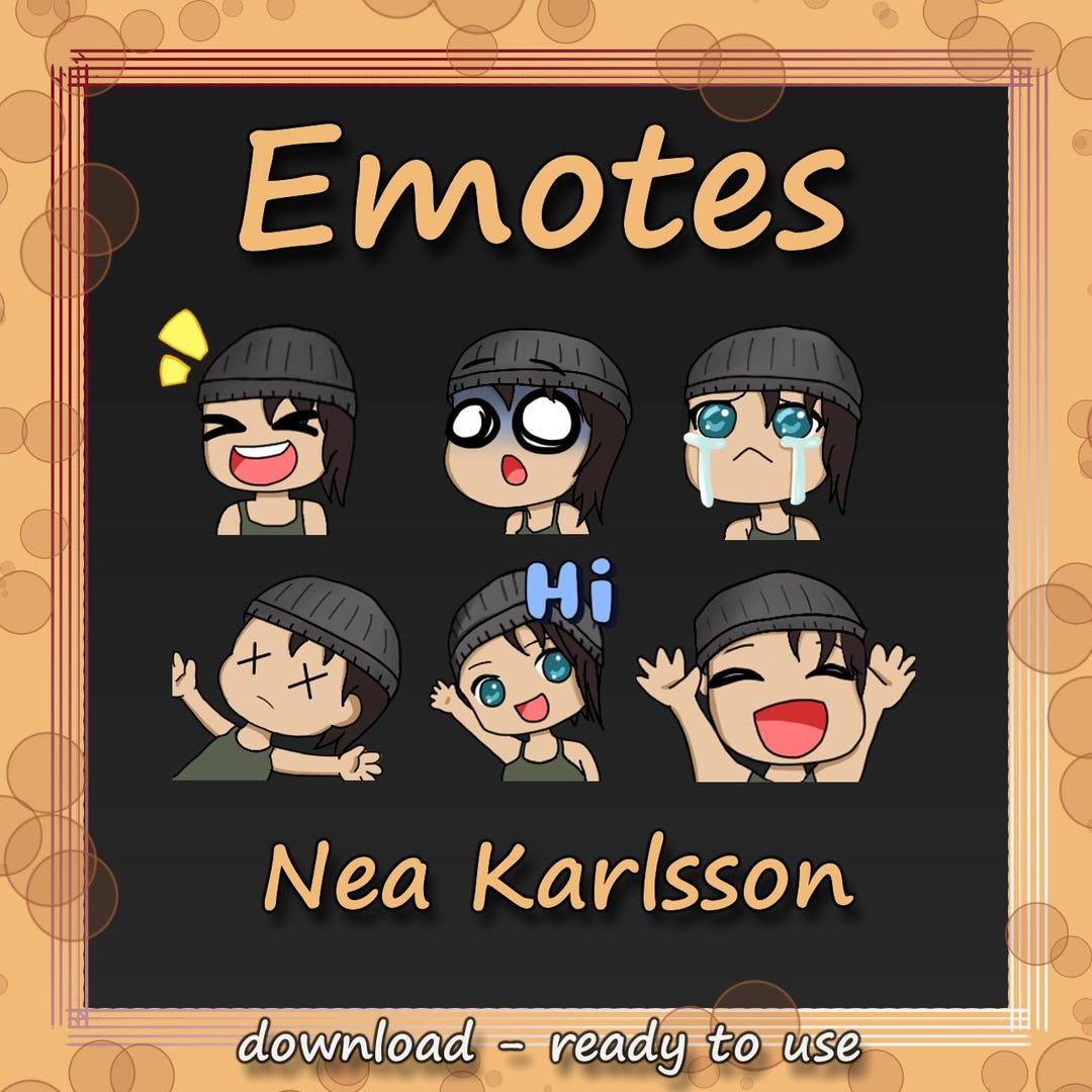 DBD Nea Karlsson 6 Emotes - Hi, Hype, Cry, Dead, Lol, WTF - Twitch ...