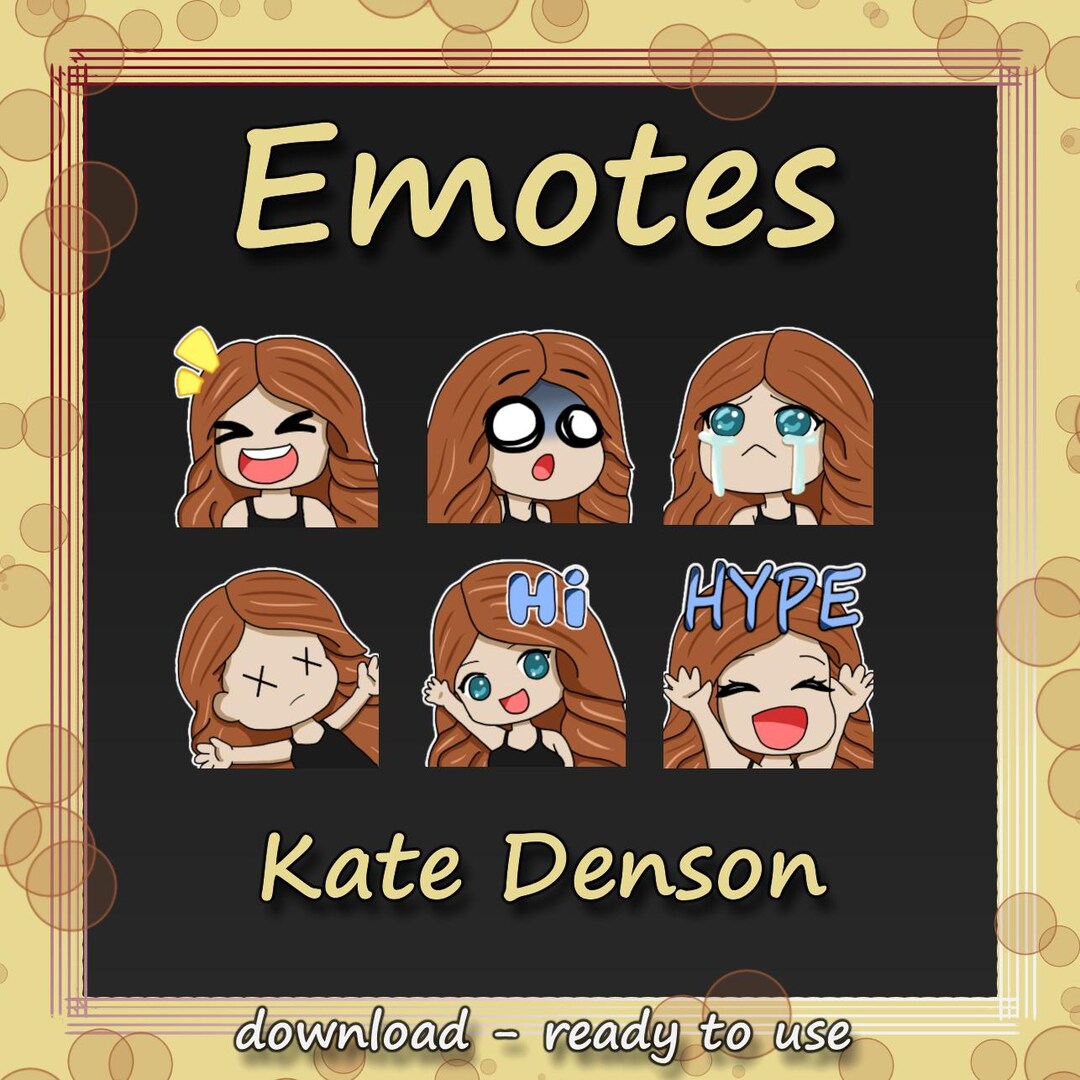 DBD Kate Denson 6 Emotes - Hi, Hype, Cry, Dead, Lol, WTF - Twitch ...