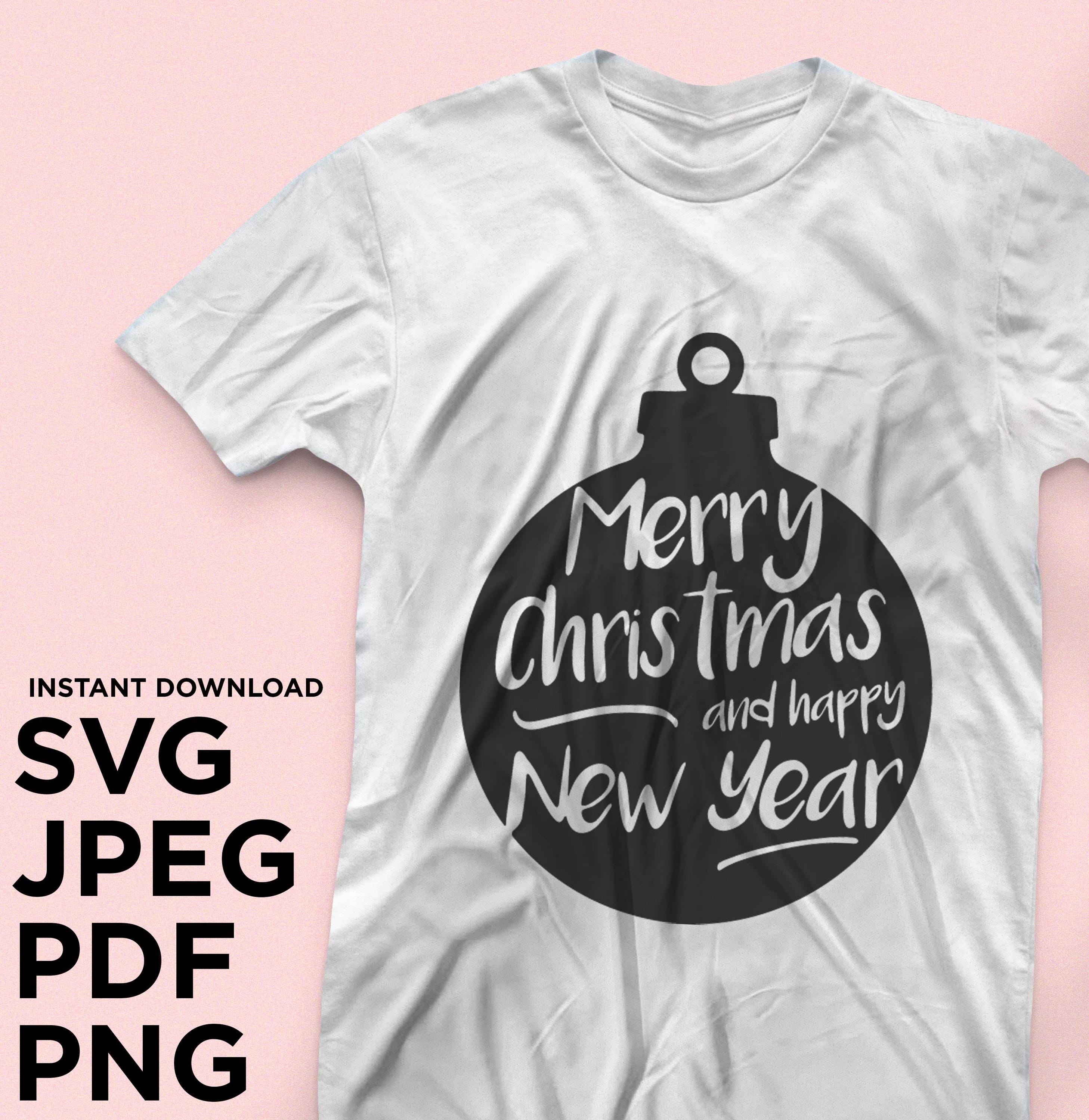 Merry Christmas & Happy New Year SVG Festive Xmas Christmas SVG Cricut ...