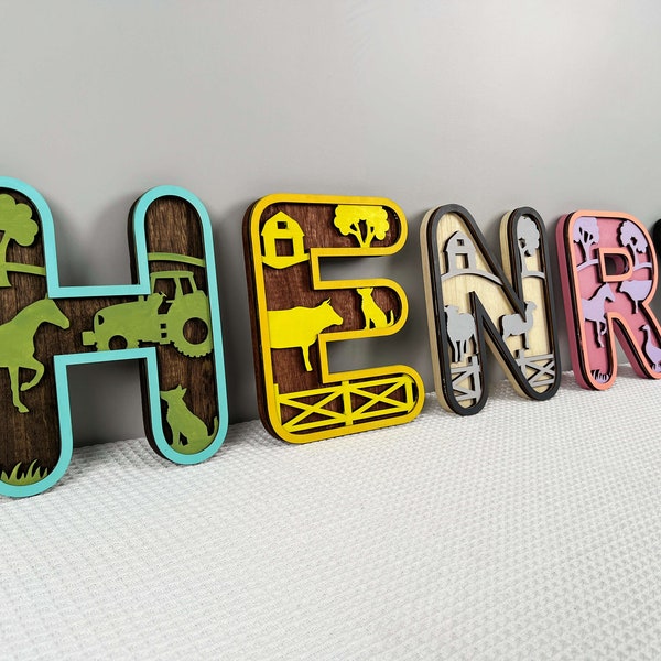 Wooden Letters for Nursery - Etsy