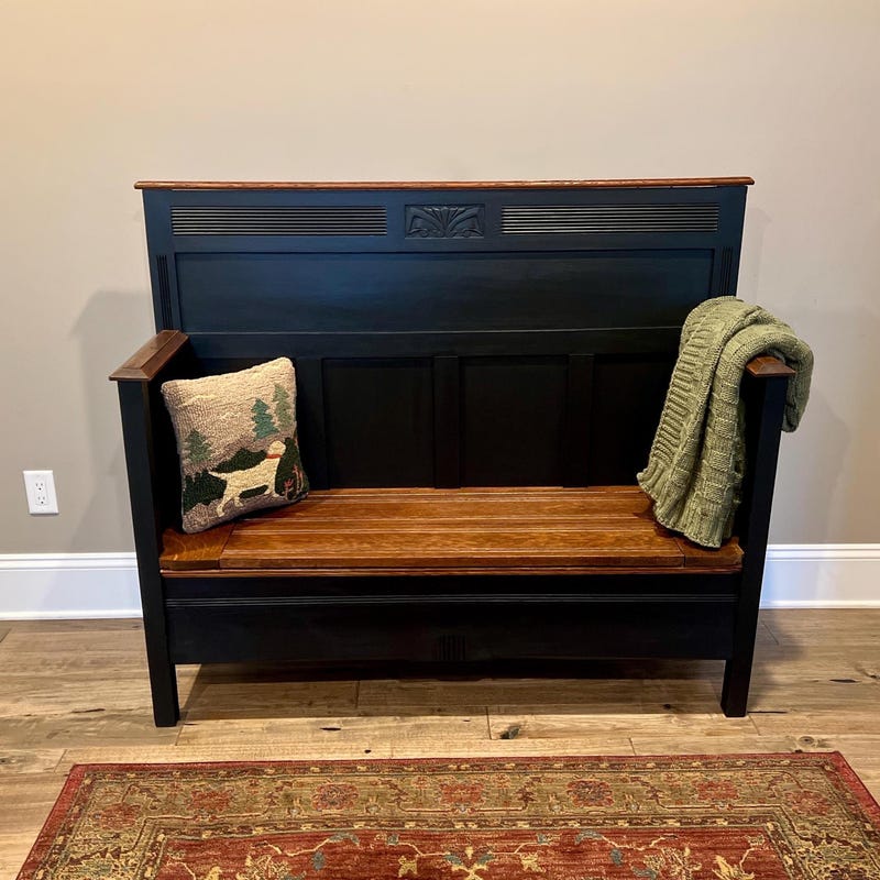 Antique Storage Bench - Etsy