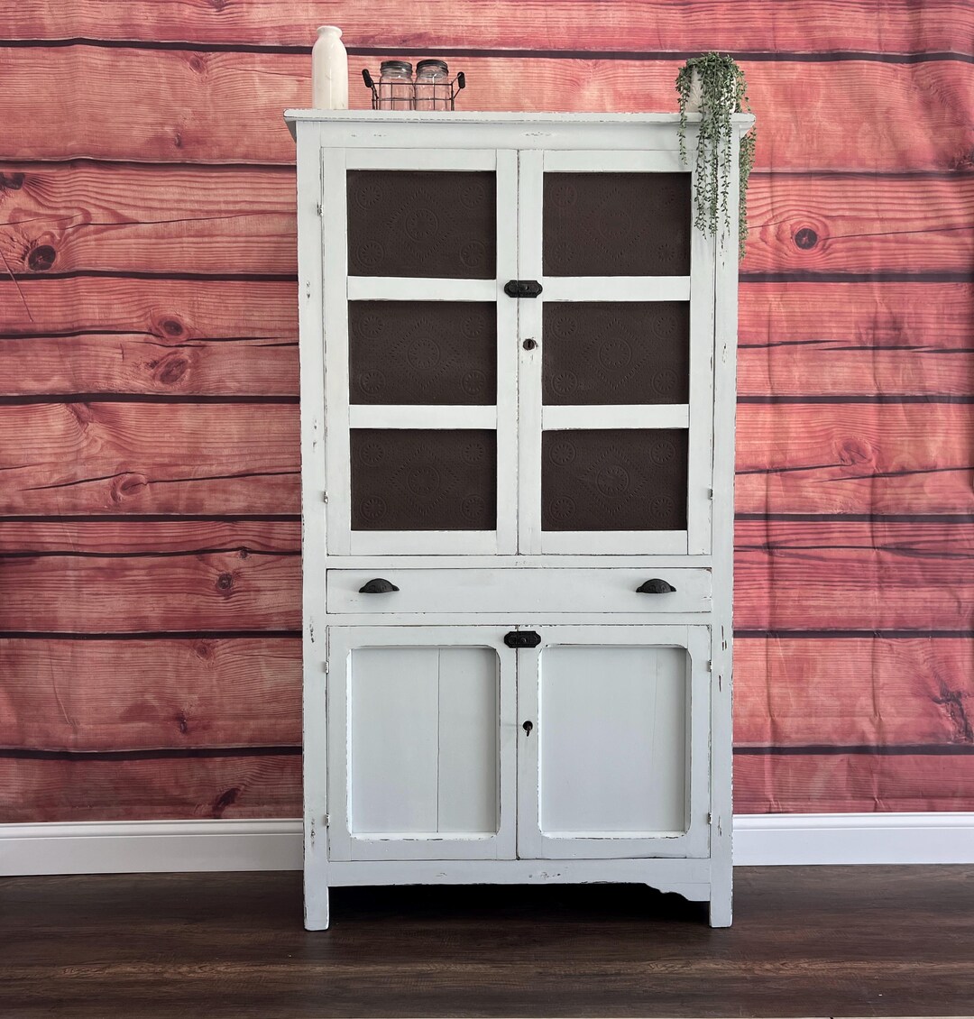 Antique Tall Pie Cabinet - Etsy