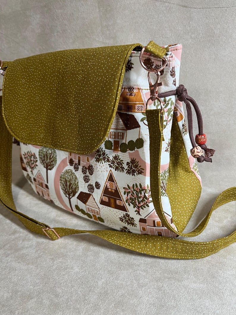 Village Drawstring Satchel | Handmade Purse | Handmade in USA - Etsy