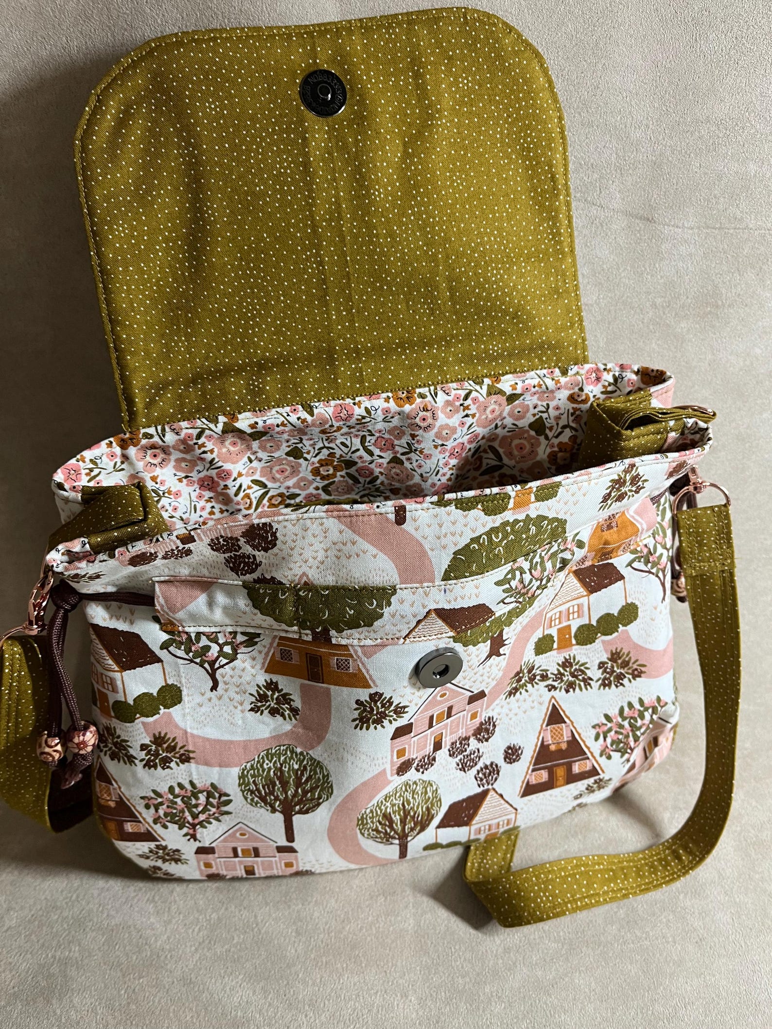 Village Drawstring Satchel | Handmade Purse | Handmade in USA - Etsy