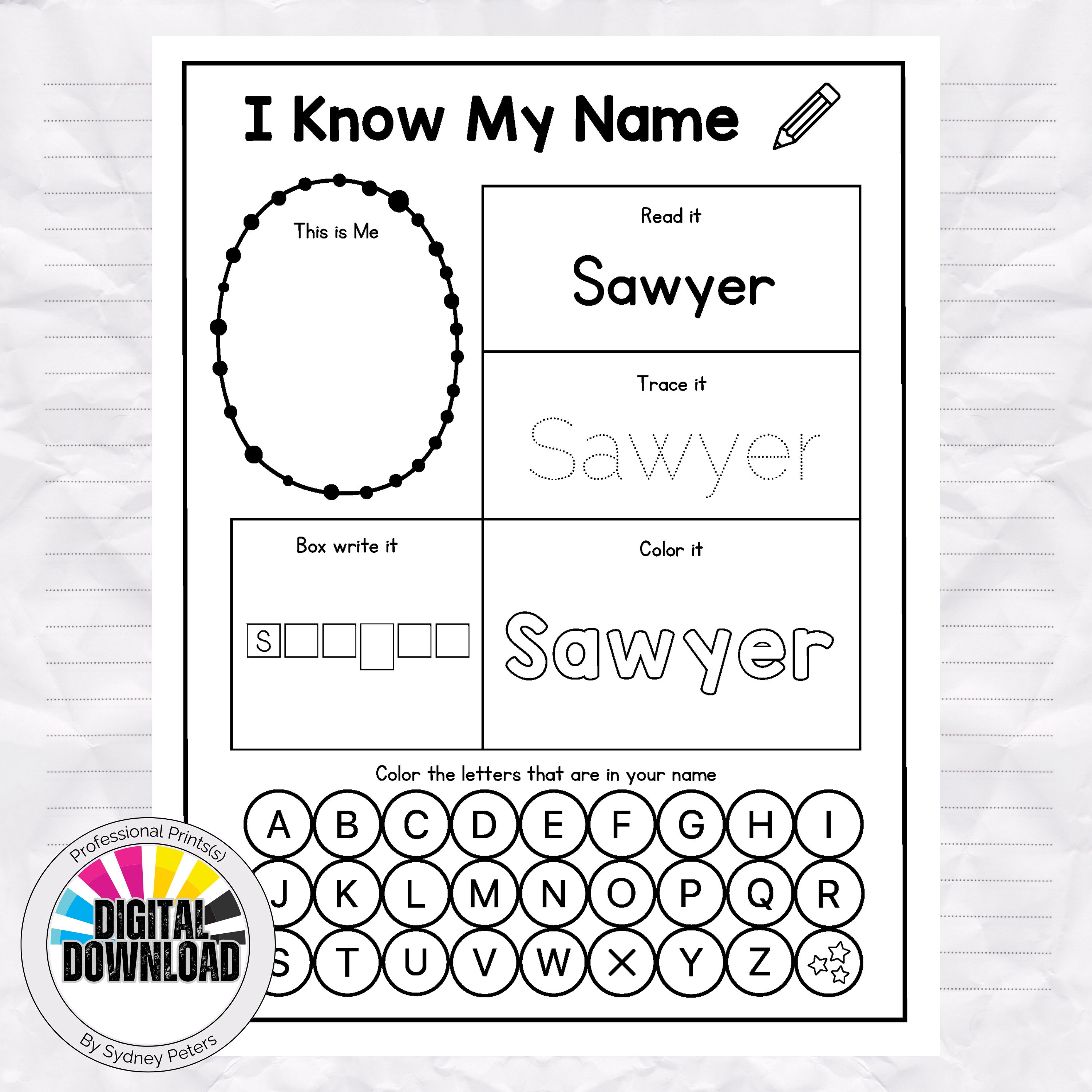 Name Tracing Worksheet Kindergarten Practice Sheets Prek Worksheets ...