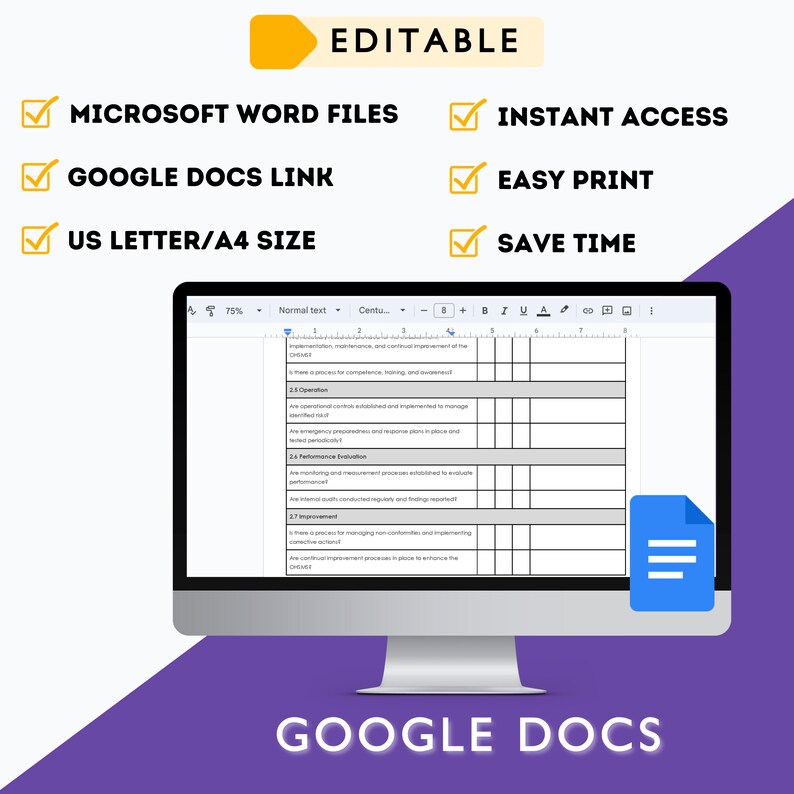 ISO Audit ISO 45001 Audit Internal Audit Checklist Quality Assurance ...