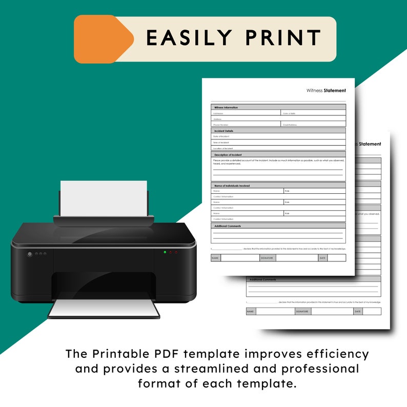 Witness Statement Template Sworn Statement Workplace Incident Witness ...