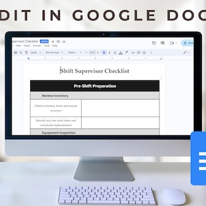 Warehouse Management Shift Supervisor Checklist Daily Production ...