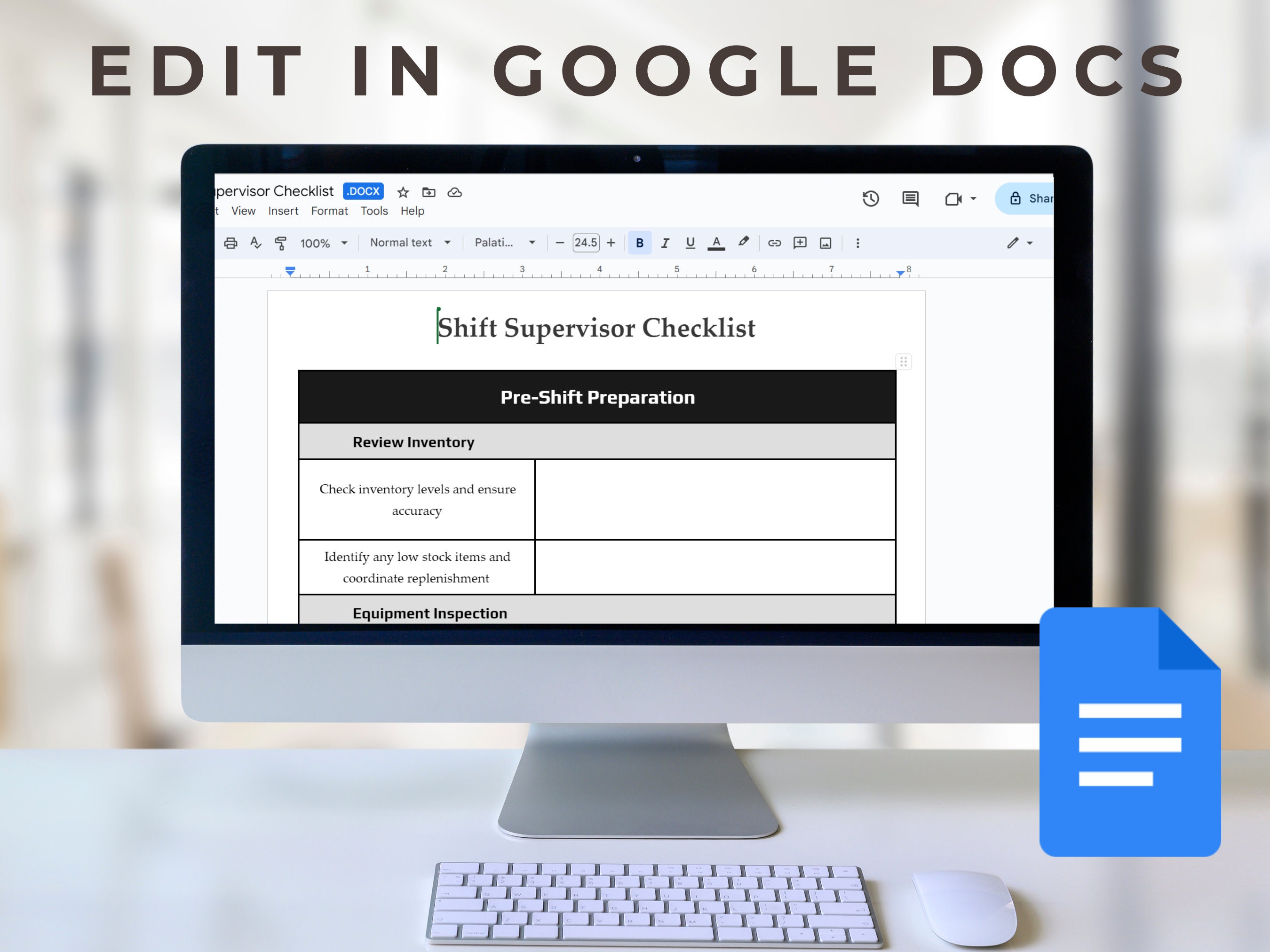 Warehouse Management Shift Supervisor Checklist Daily Production ...