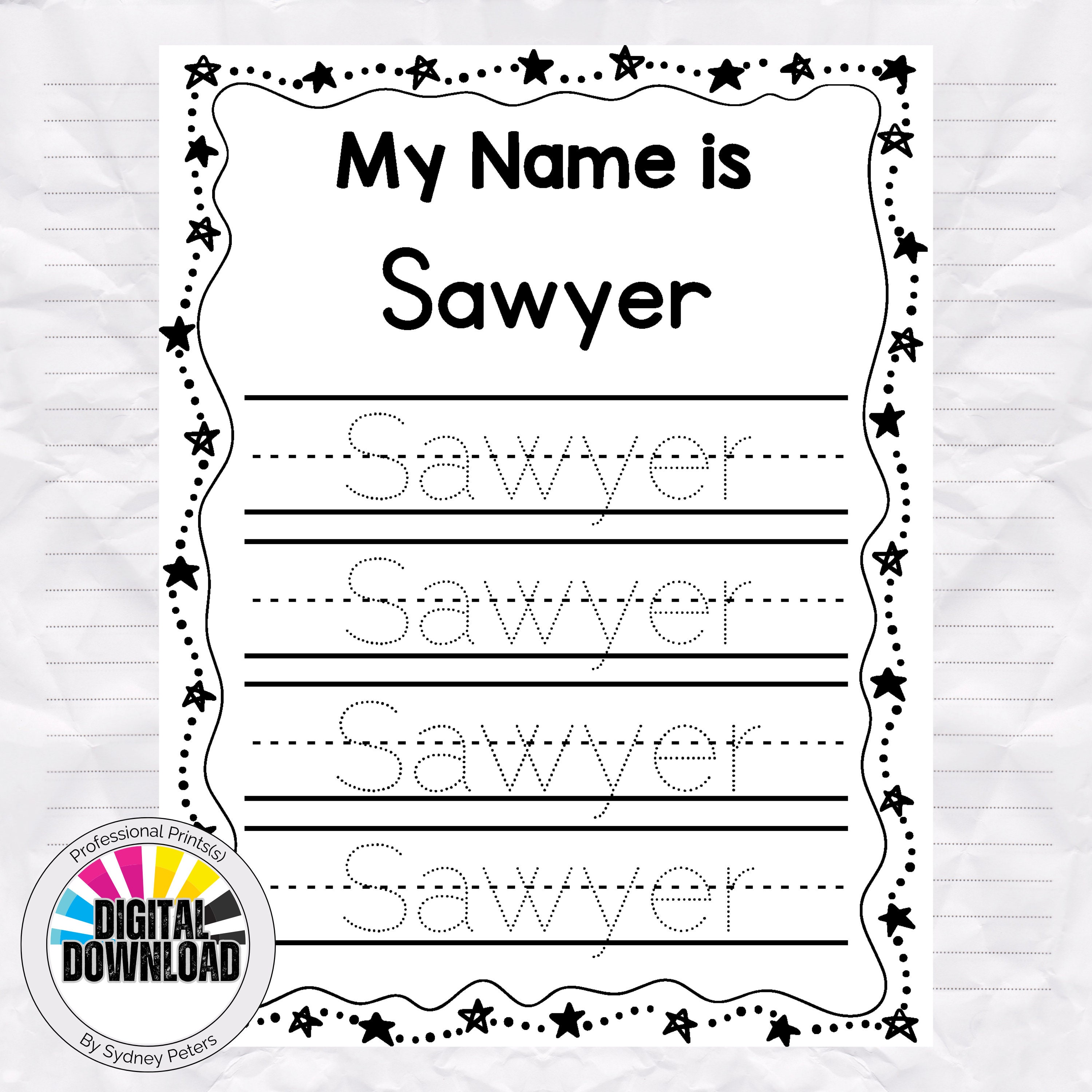 Name Tracing Worksheet Kindergarten Practice Sheets Prek Worksheets ...