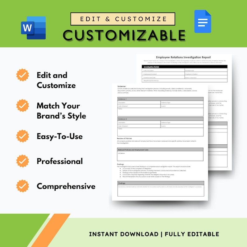 Employee Relations Investigation Employee Disciplinary Forms Employee ...