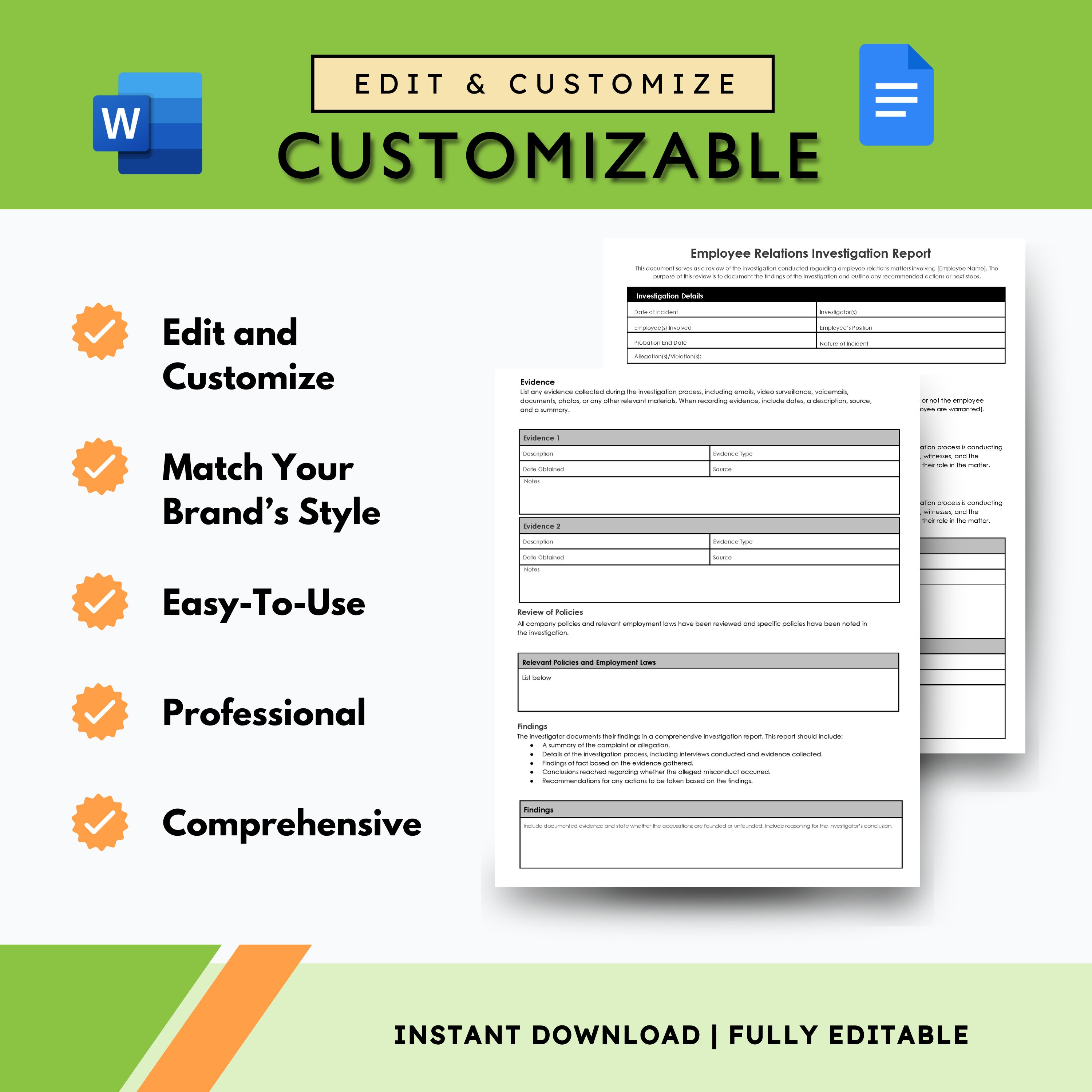 Employee Relations Investigation Employee Disciplinary Forms Employee ...